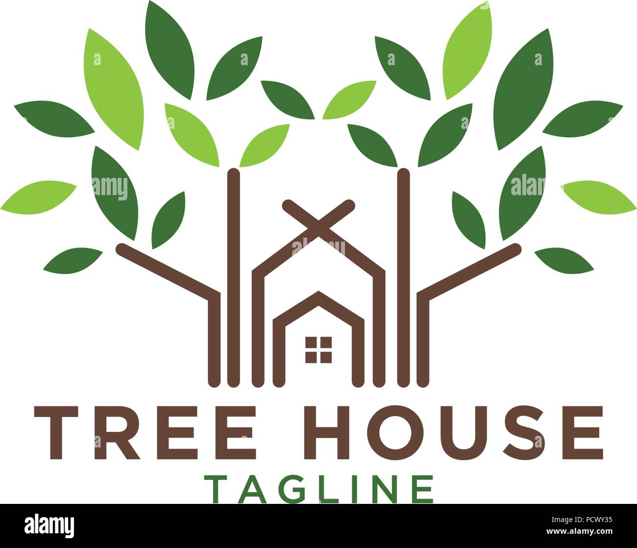 Tree house logo Stock Vector Images - Alamy