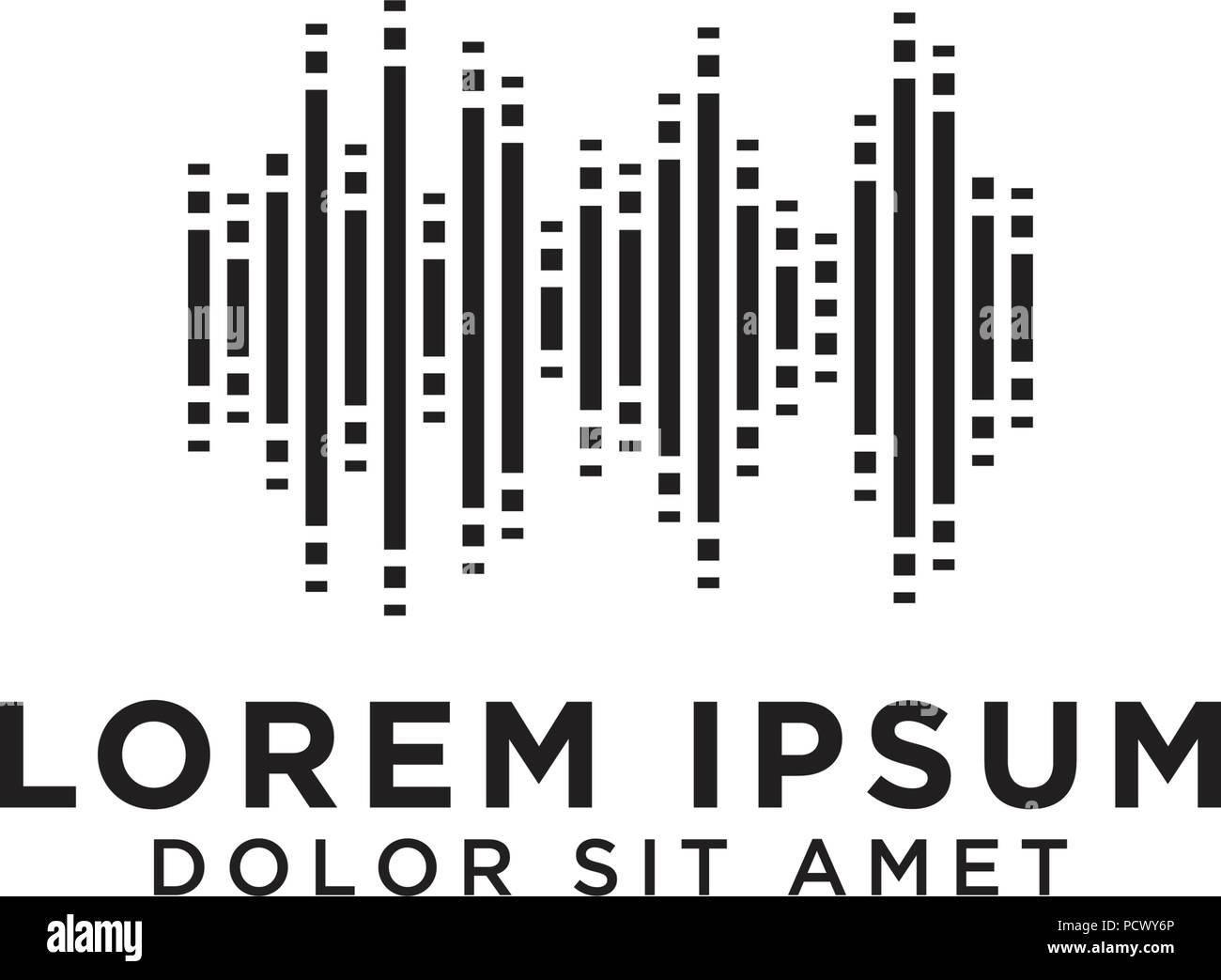 Audio wave logo Black and White Stock Photos & Images - Alamy