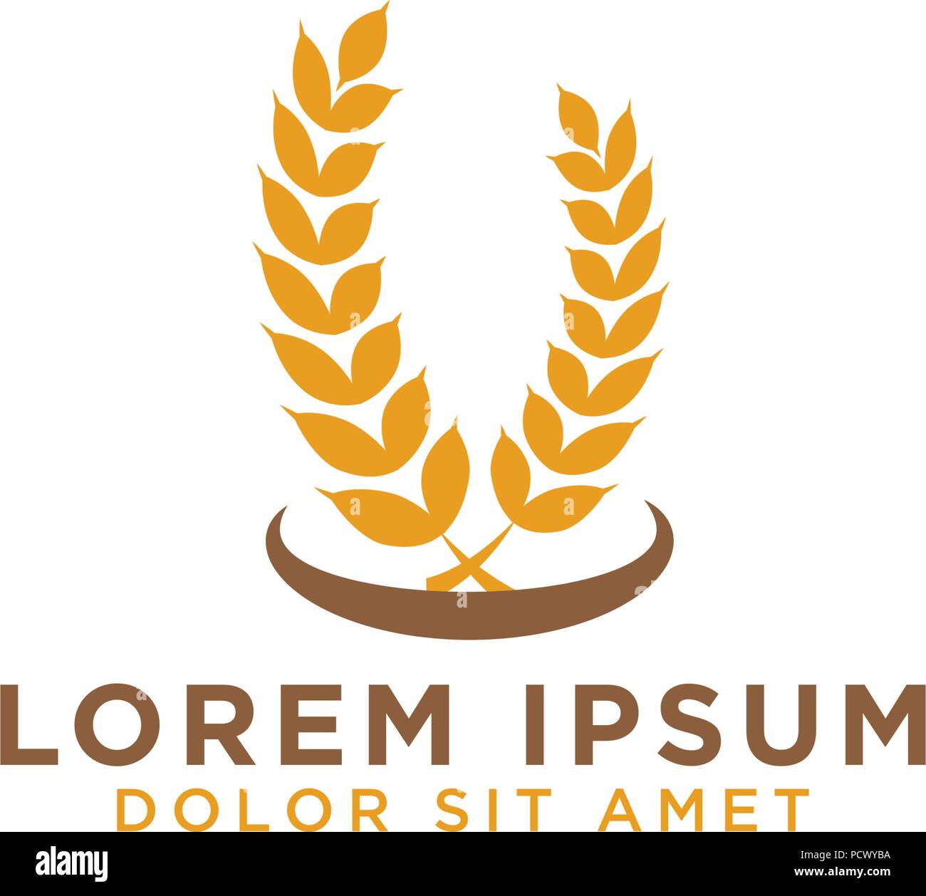 Illustration of grain logo design template vector Stock Vector Image ... Illustration of grain logo design template vector Stock Vector Image ...