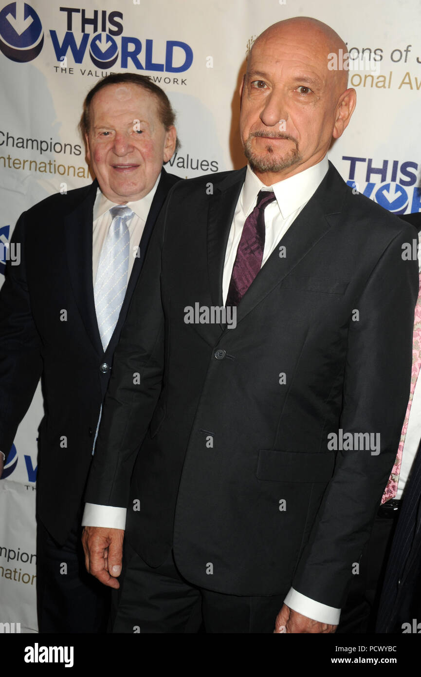 NEW YORK, NY - MAY 28: Ben Kingsley, Sheldon Adelson attends the ...