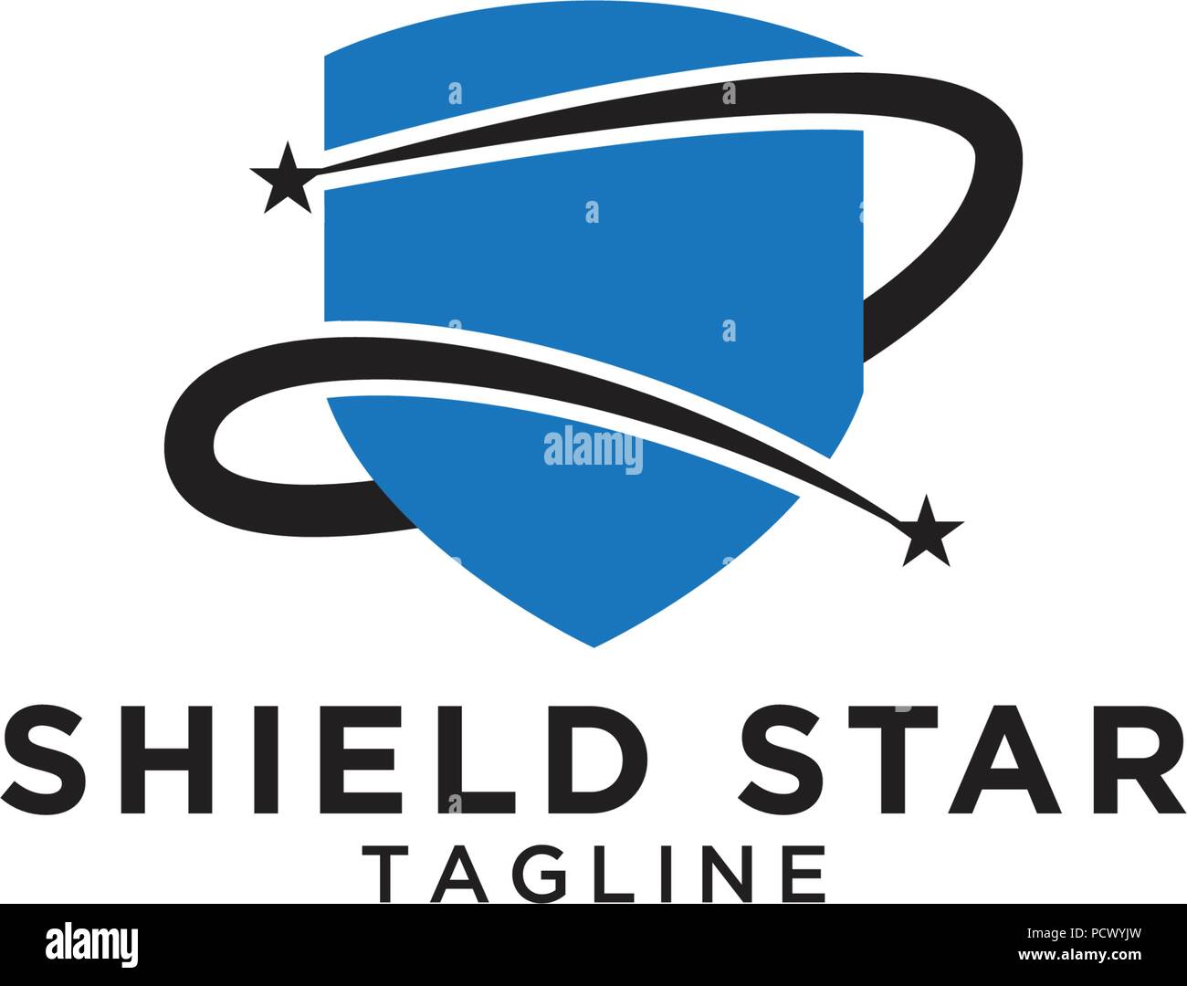 Abstract shield and star graphic design template Stock Vector Image ...