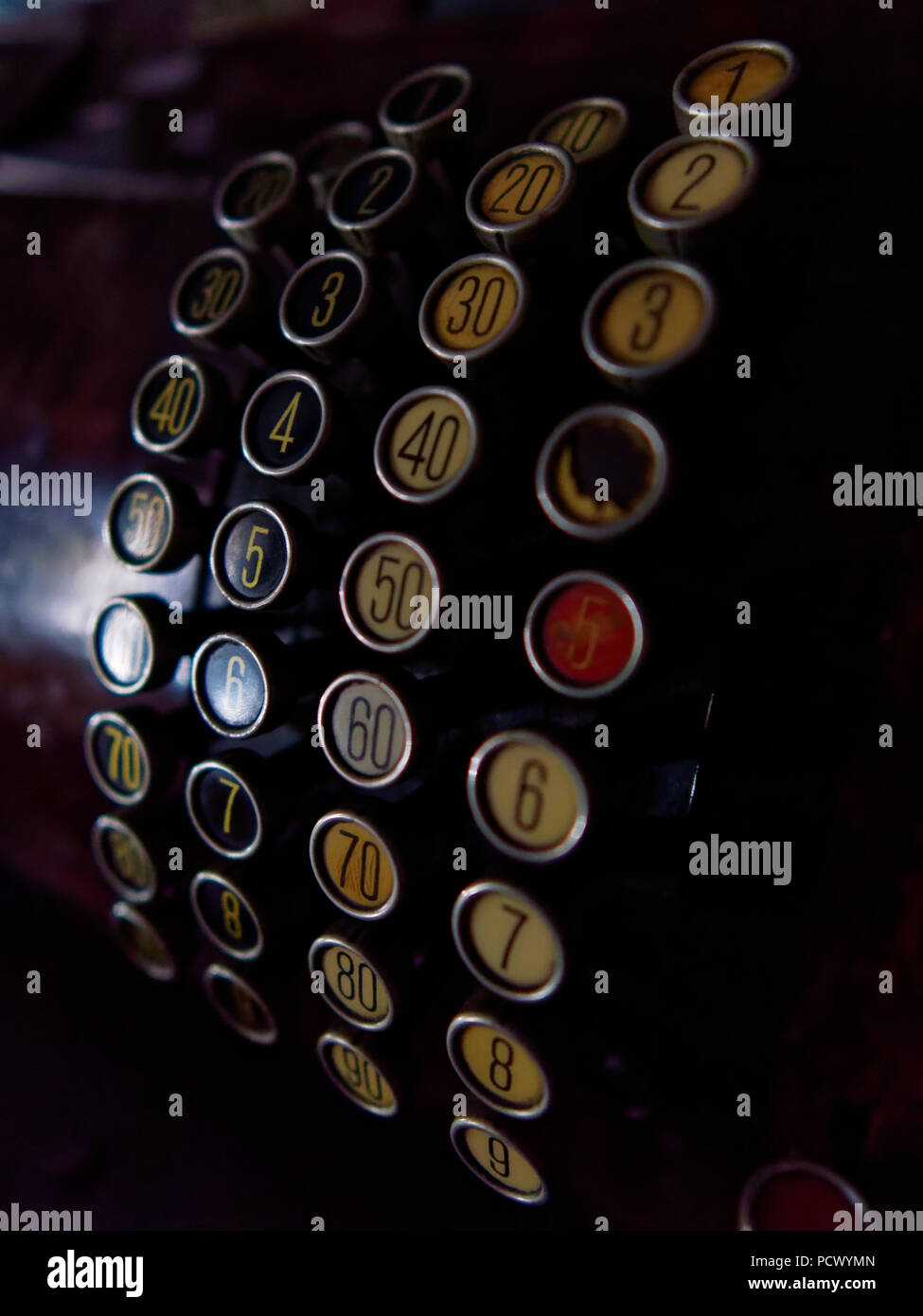 Buttons old fashioned cashier hi-res stock photography and images - Alamy