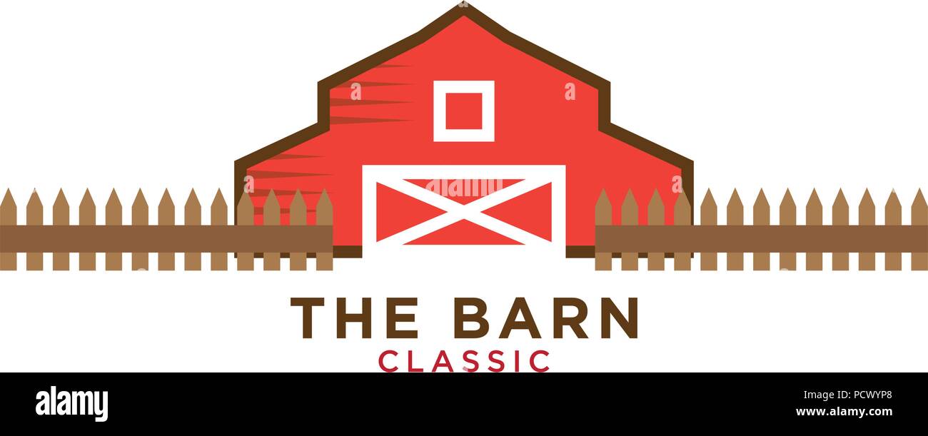 Red and white barn Stock Vector Images - Alamy