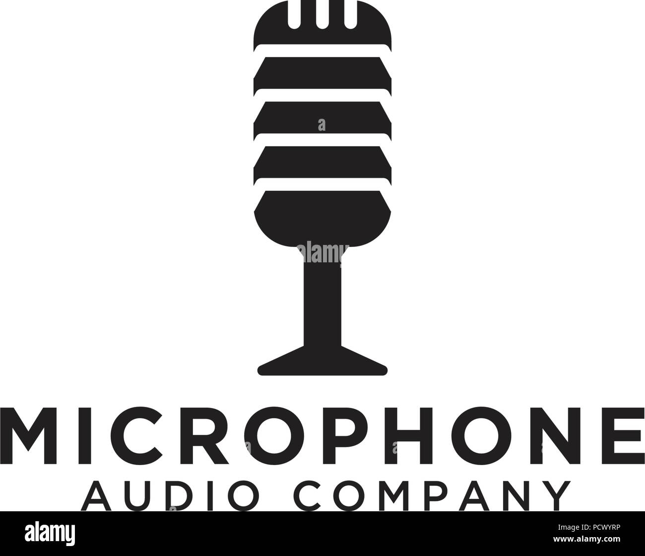 Microphone logo hi-res stock photography and images - Alamy