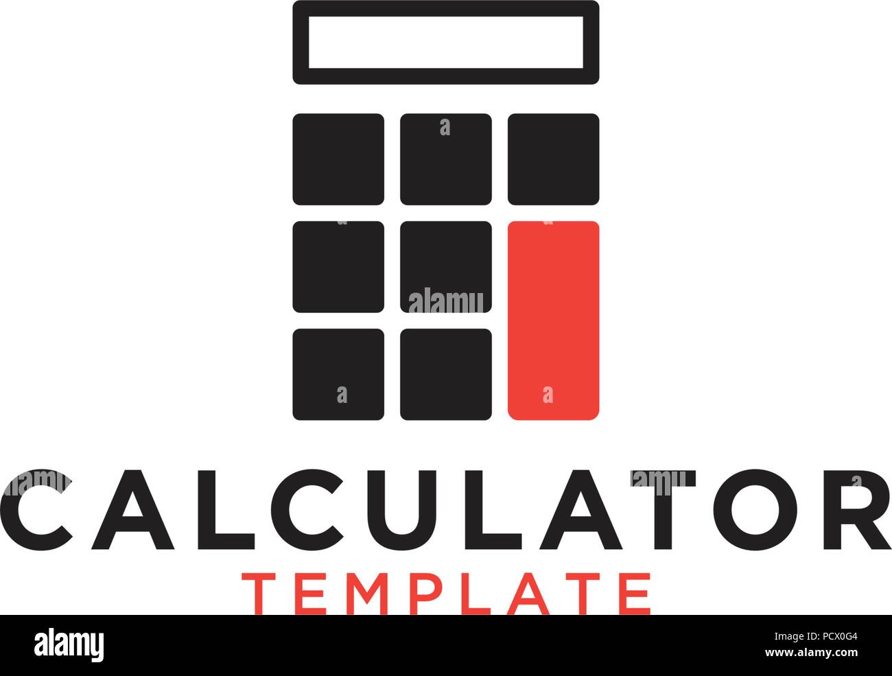 Illustrtation of calculator graphic design template vector Stock Vector ...