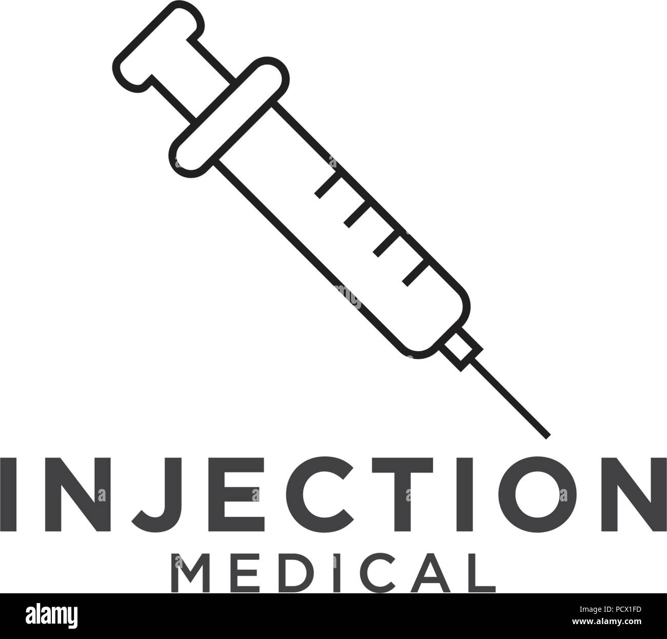 Injection needle blood symbol Black and White Stock Photos & Images - Alamy