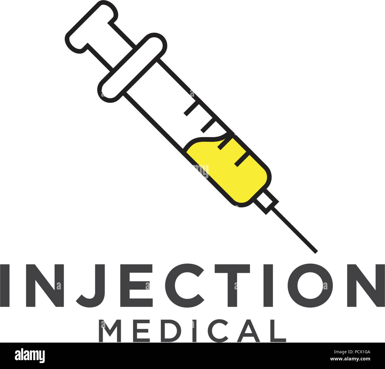 Injection With Needle Stock Vector Images - Alamy