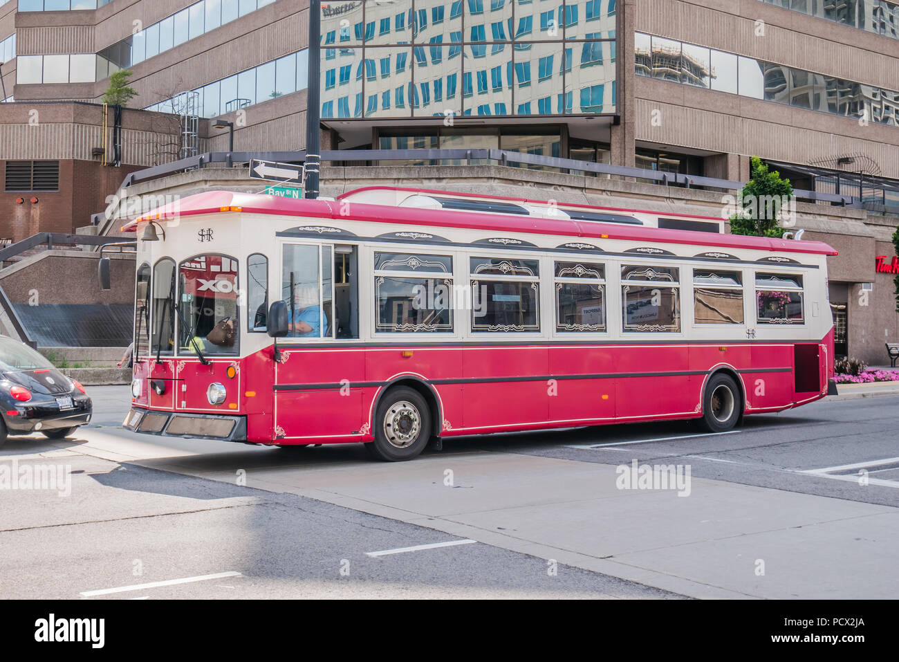 old vintage bus hamilton canada Stock Photo - Alamy