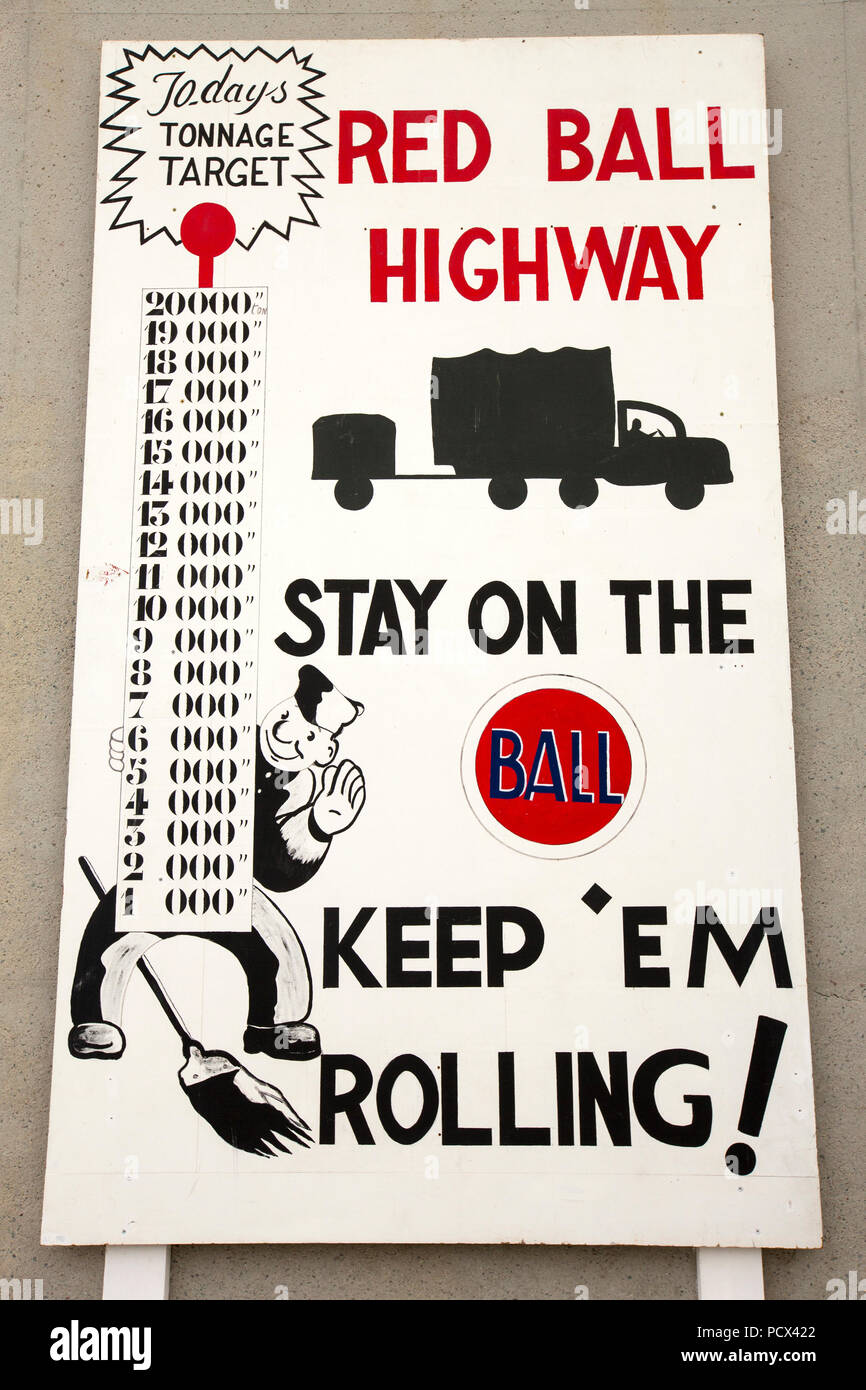 An American bombing tonnage target poster at the Utah beach D-Day ...