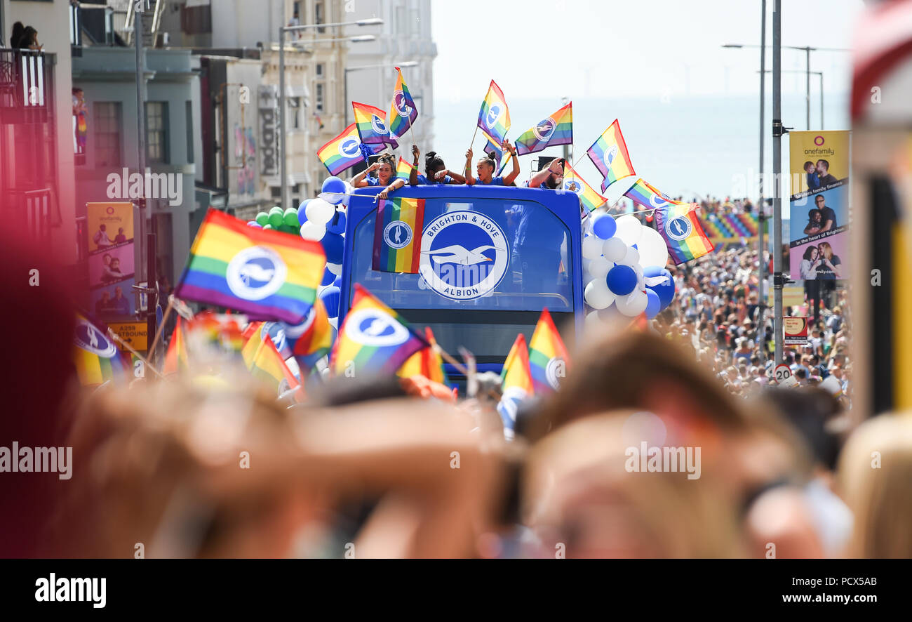 Brighton pride bus parade hi-res stock photography and images - Alamy