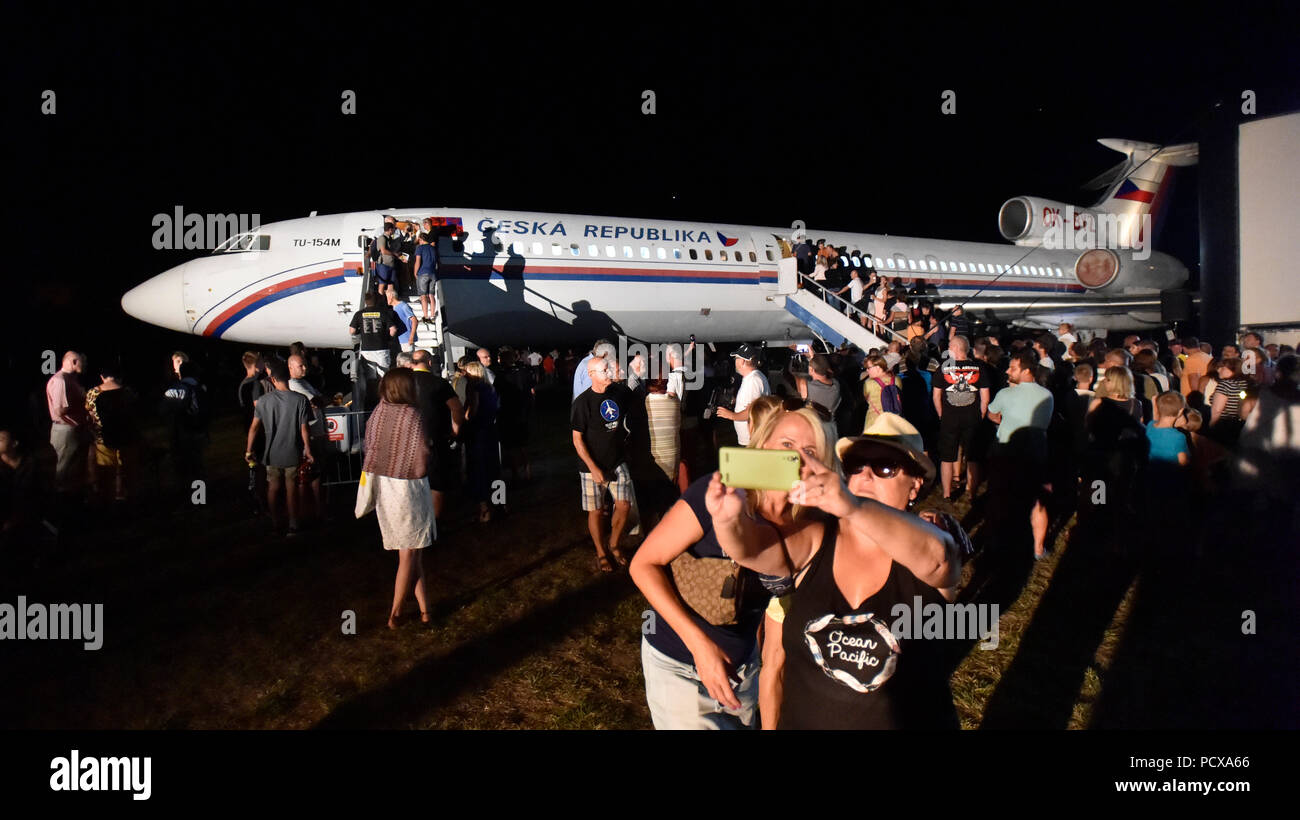 Kunovice, Czech Republic. 03rd Aug, 2018. Enthusiasts from the Aviation ...