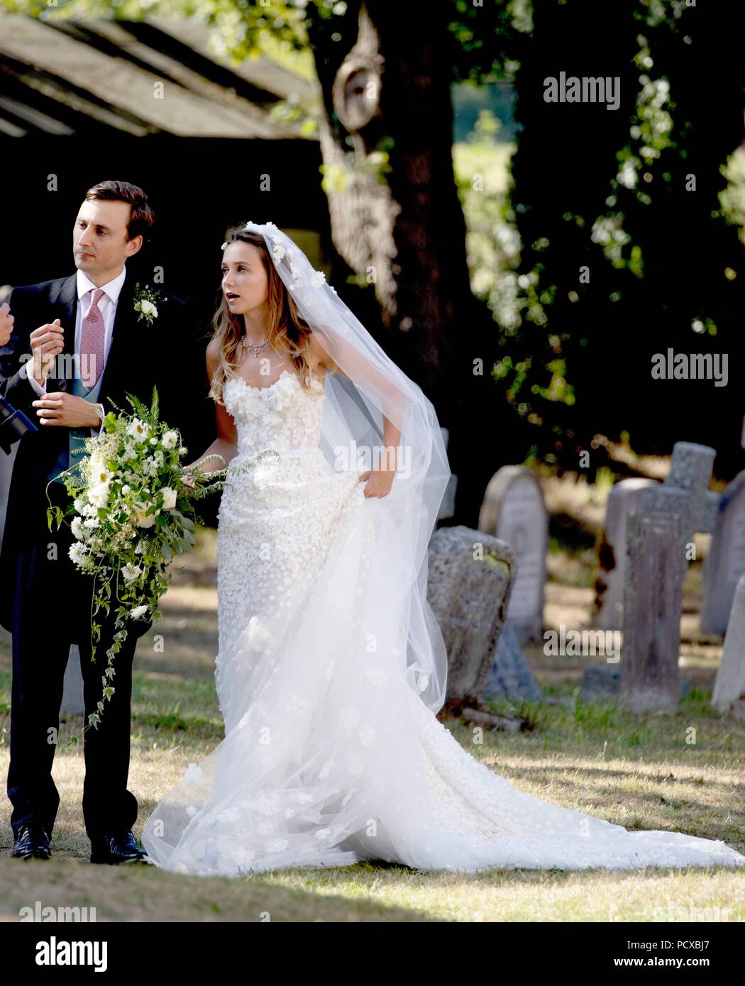 Frensham, UK, 4 Aug 2018. Charlie Van Straubenzee and Daisy Jenks ...
