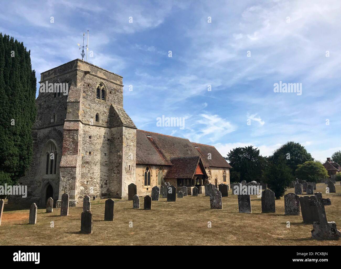 Frensham, UK, 4 Aug 2018. the Saint Mary The Virgin Wedding of Charlie ...