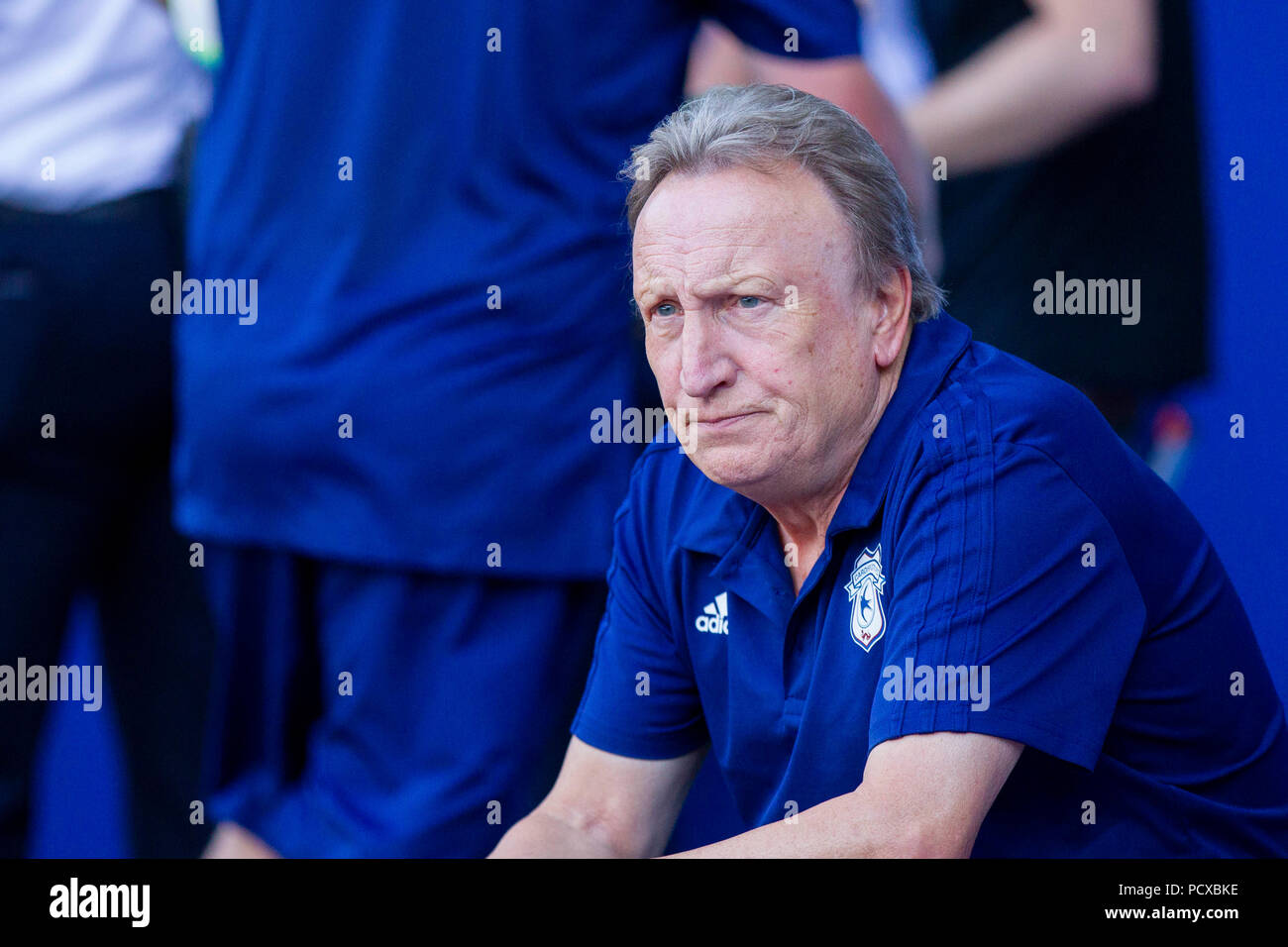 Cardiff city manager neil warnock ahead match hi-res stock photography ...