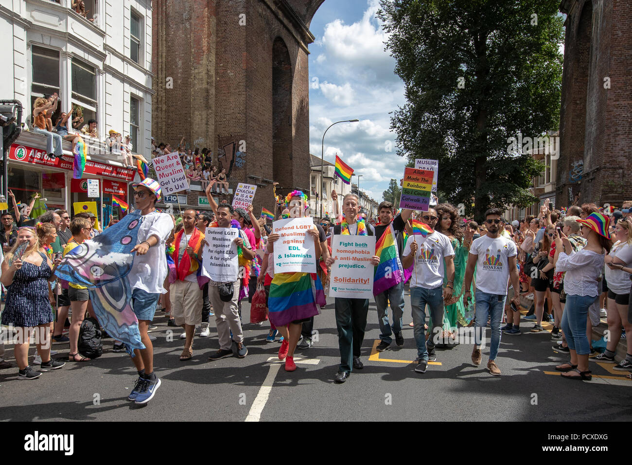 Brighton, UK. 4th August 2018,Peter Tatchell taking part in the annual ...