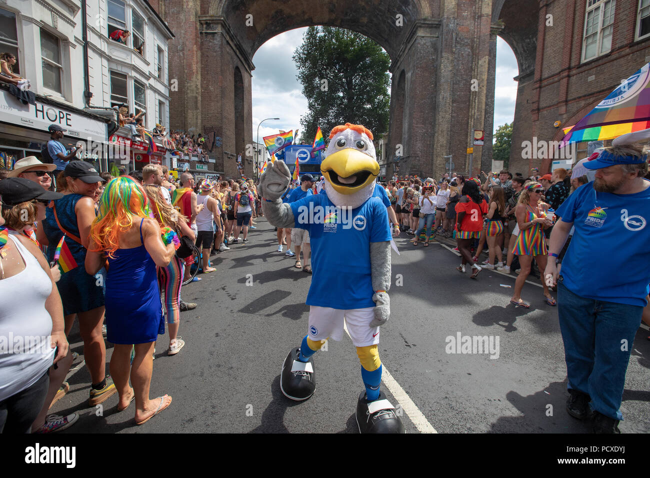 Brighton, UK. 4th August 2018,Participants take part in the annual ...