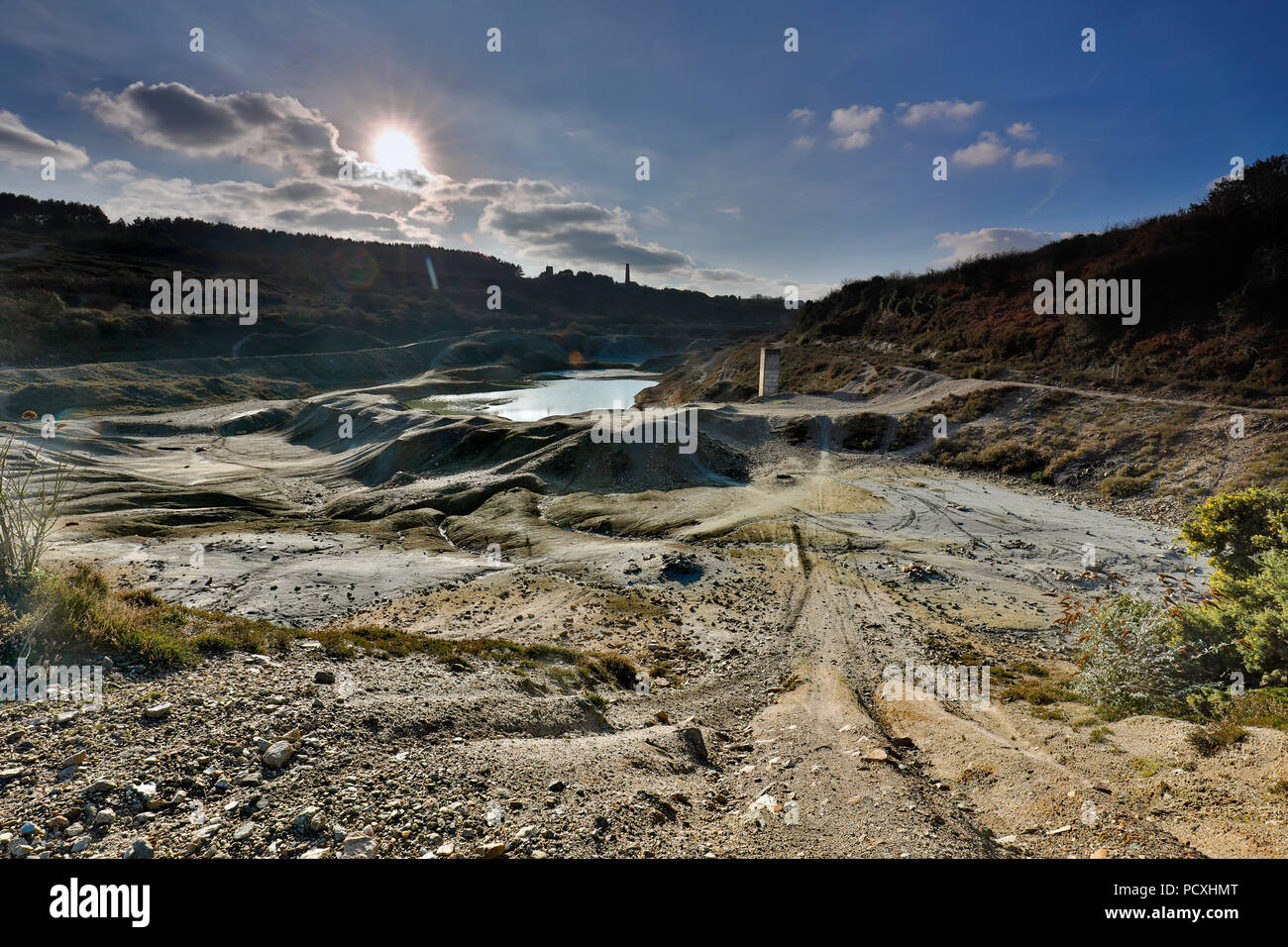 Wheal Maid; Tailings Dam; St Day; Cornwall; UK Stock Photo - Alamy