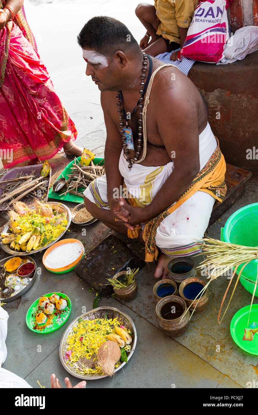 RAMESHWARAM, TAMIL NADU, INDIA- MARCH CIRCA, 2018. Unidentified indian ...