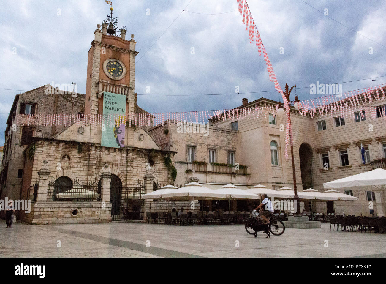 Zadar, Croatia - July 23, 2018: Almost empty People Square in Zadar at ...