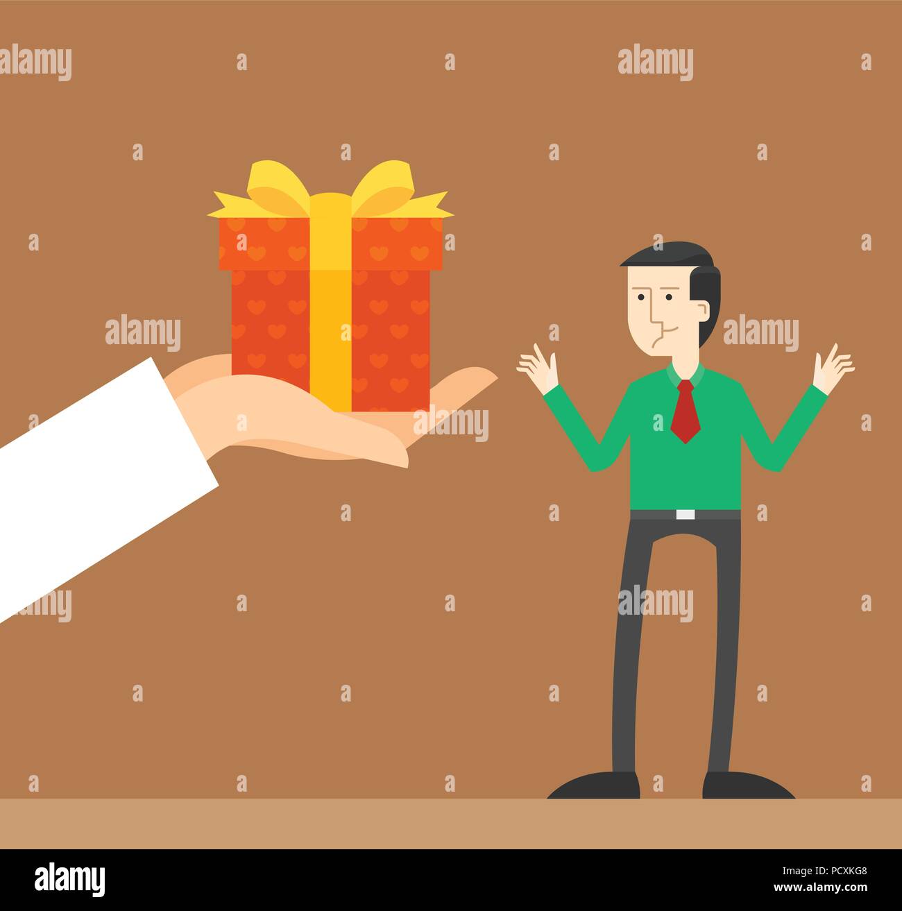 Happy surprise at work Stock Vector Images - Alamy