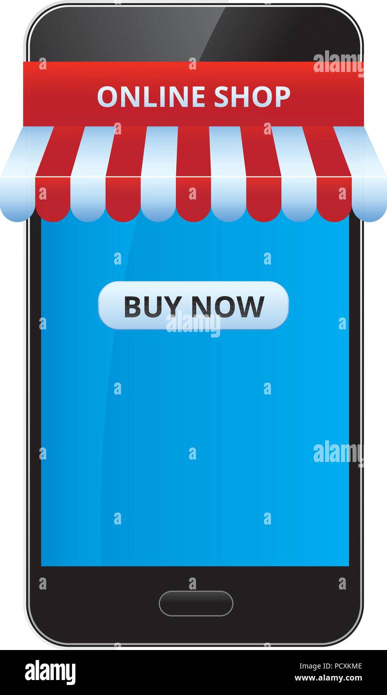 Online store phone Stock Vector Images - Alamy