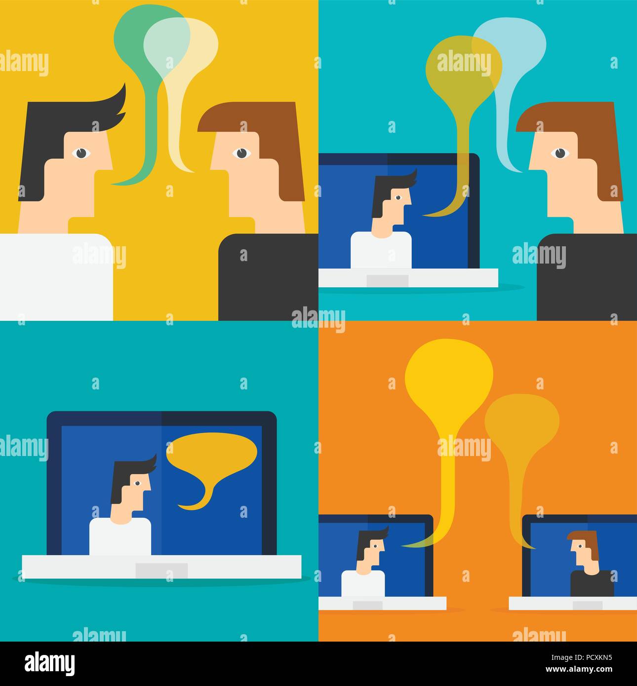 Two people contact in Stock Vector Images - Alamy