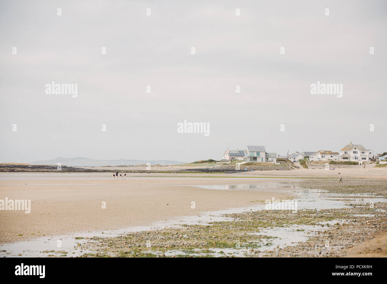 Houses on Broad Beach, Traeth Llydan, Rhosneigr, Anglesey, North Wales ...