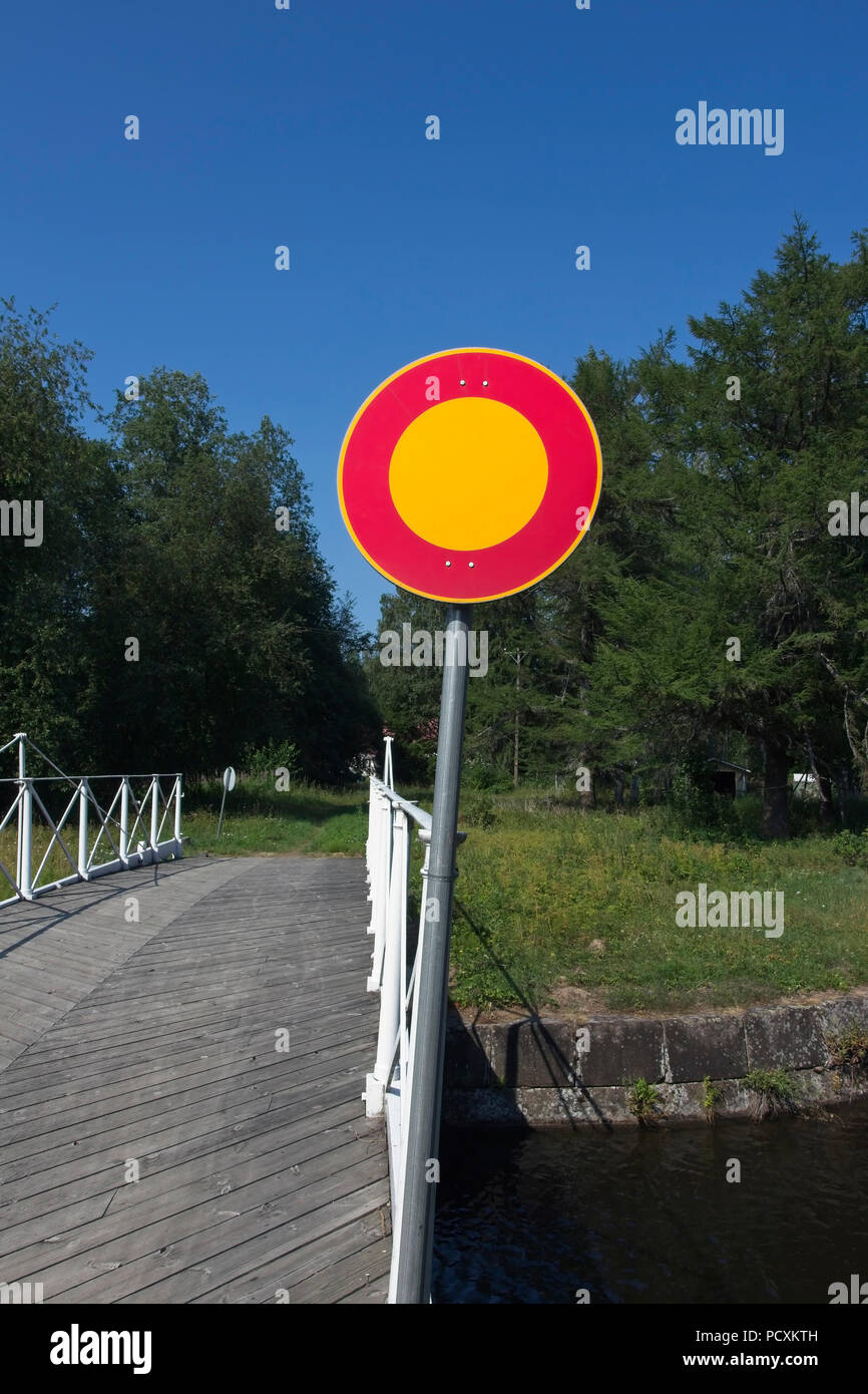 Closed to all vehicles traffic sign, Finland Stock Photo - Alamy