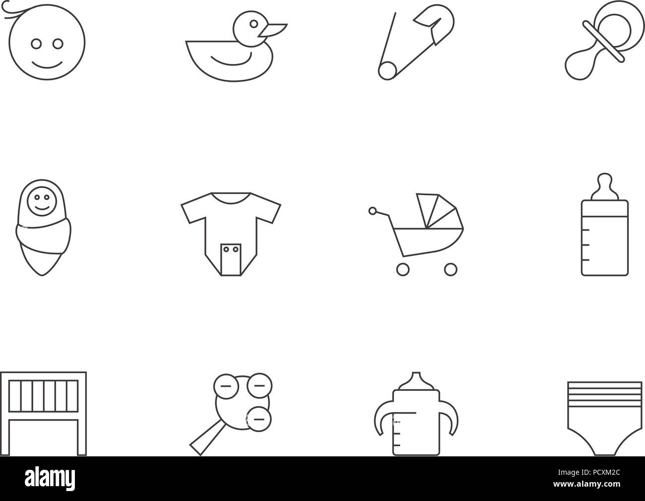 Outline Icons - Babies Stock Vector Image & Art - Alamy