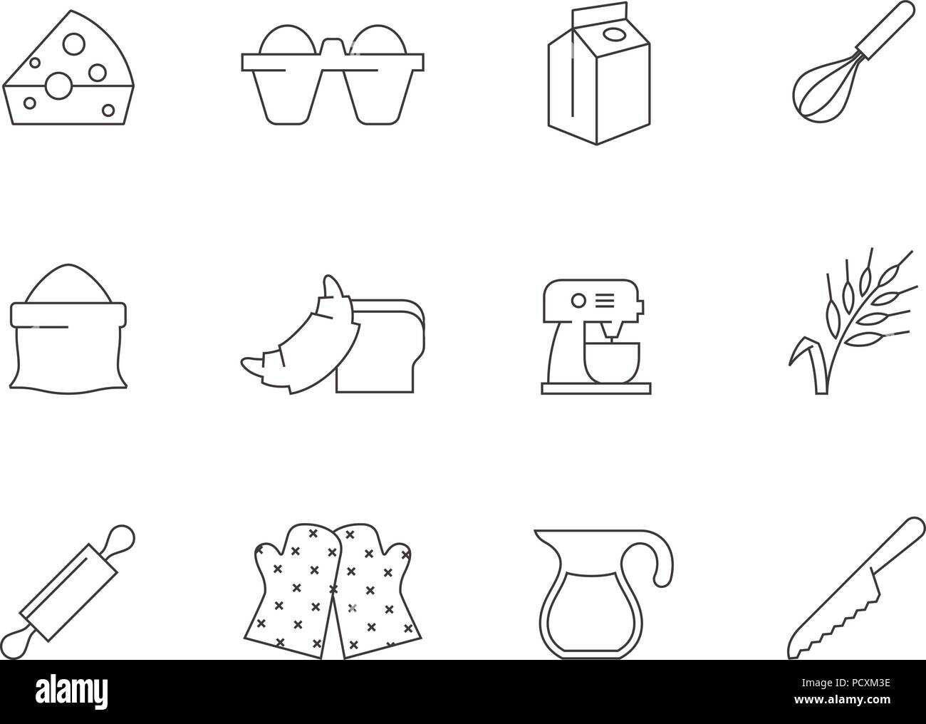 Outline Icons - Baking Stock Vector Image & Art - Alamy