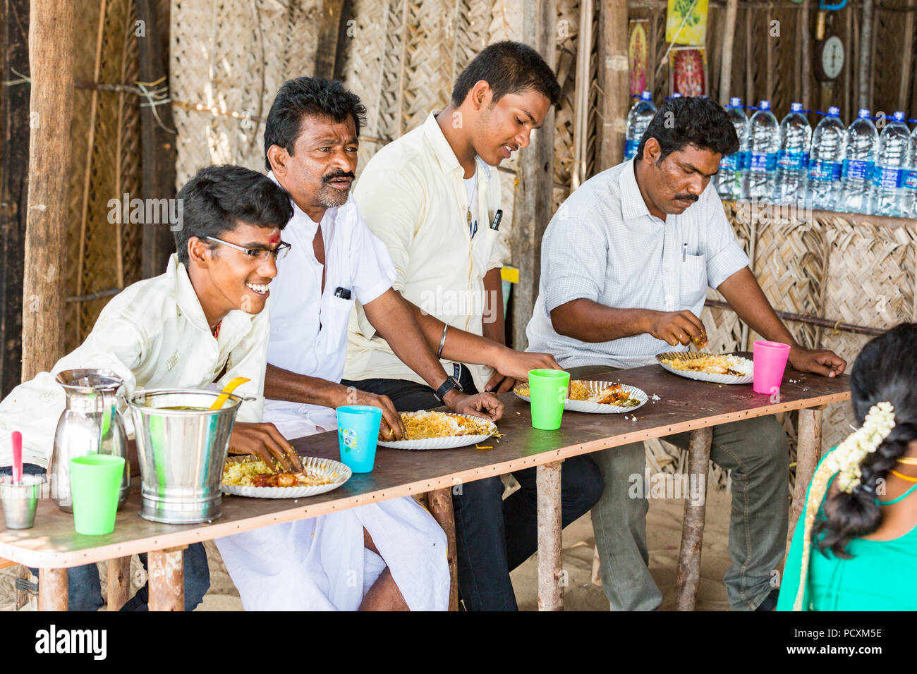RAMESHWARAM, TAMIL NADU, INDIA - MARCH CIRCA, 2018. Unidentified people ...