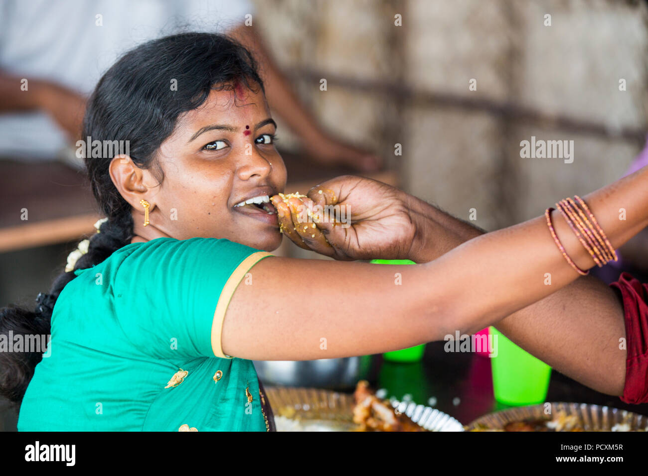 RAMESHWARAM, TAMIL NADU, INDIA - MARCH CIRCA, 2018. Unidentified people ...