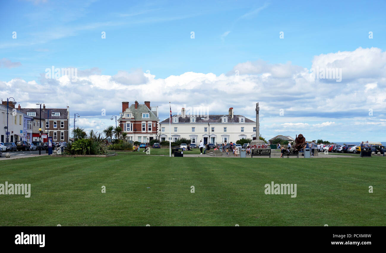 View of Buildings around the Tommy Statue and War Memorial seafront at ...