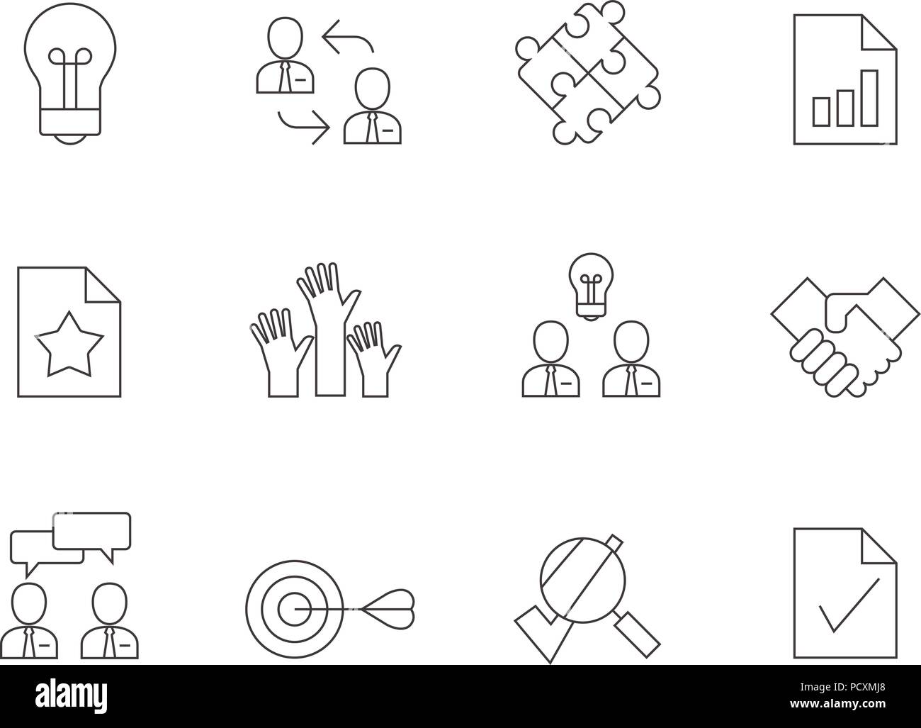 Outline Icons - Management Stock Vector Image & Art - Alamy