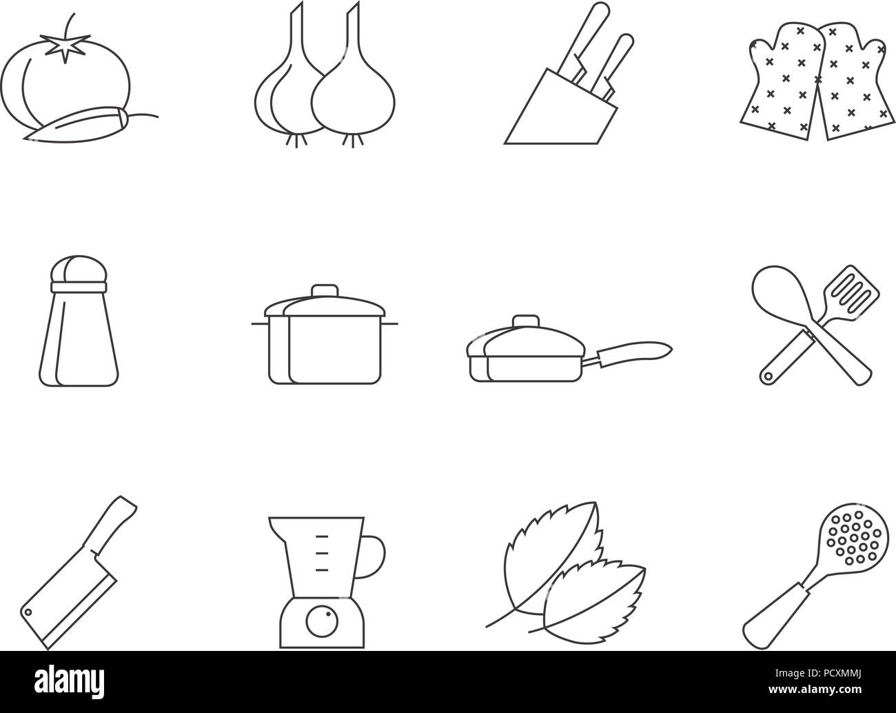 Outline Icons - Cooking Stock Vector Image & Art - Alamy