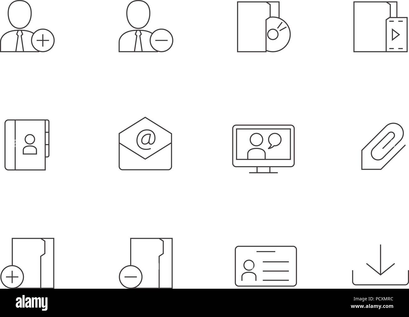 Outline Icons - Group Collaboration Stock Vector Image & Art - Alamy