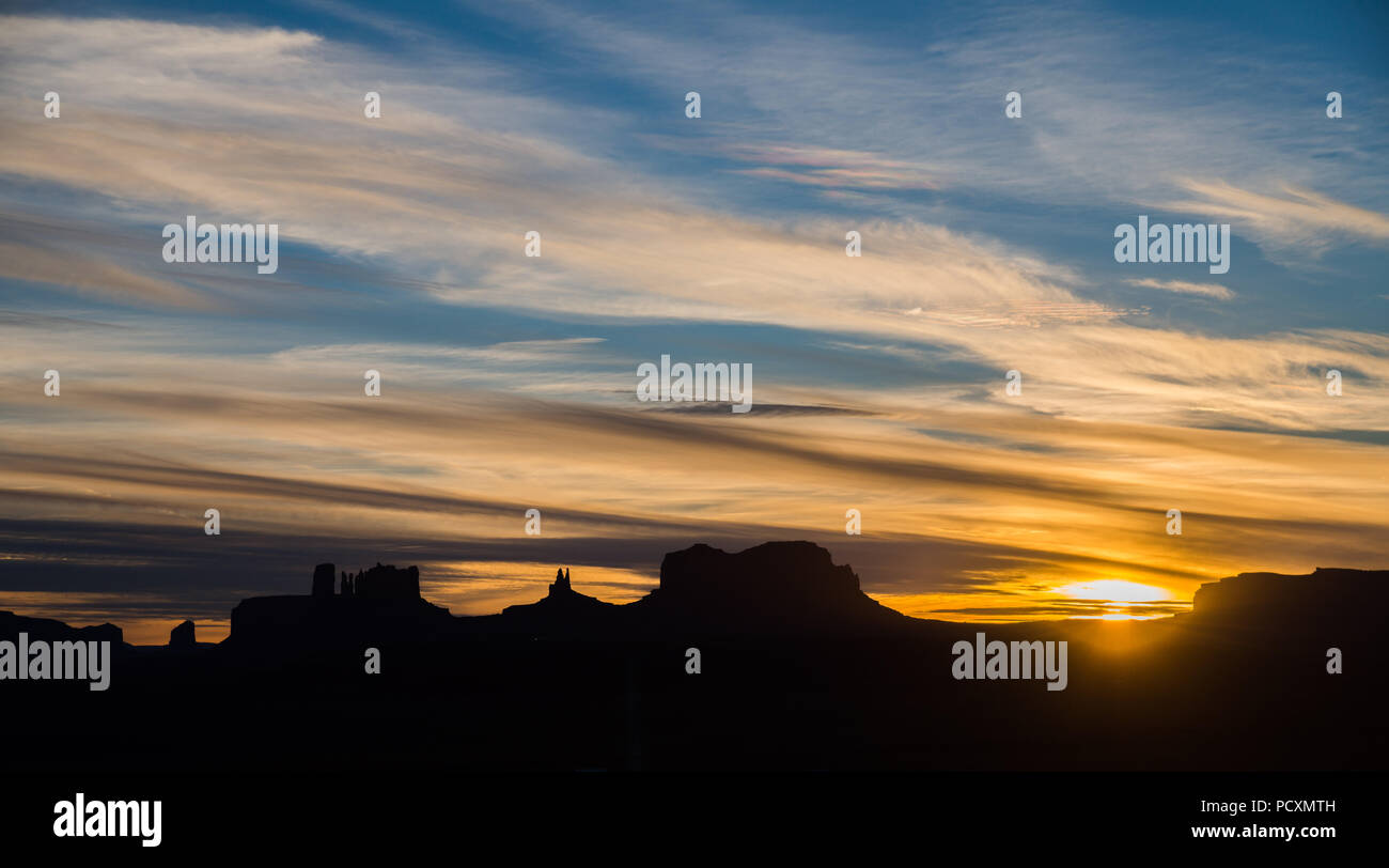 Monument Valley Sunset Stock Photo - Alamy