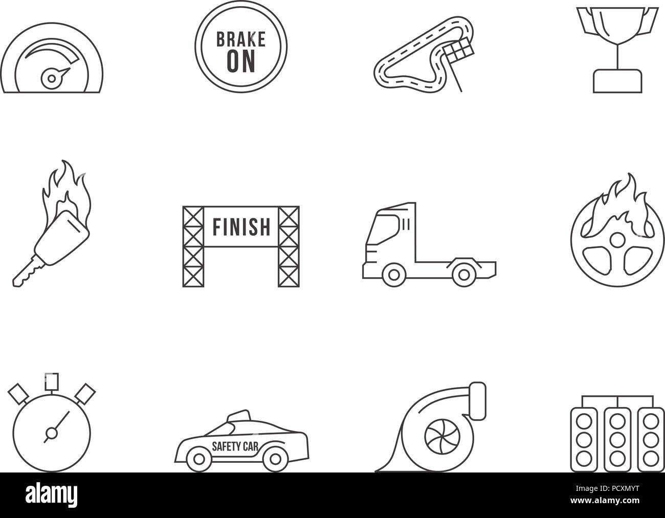 Racing track finish line Stock Vector Images - Alamy