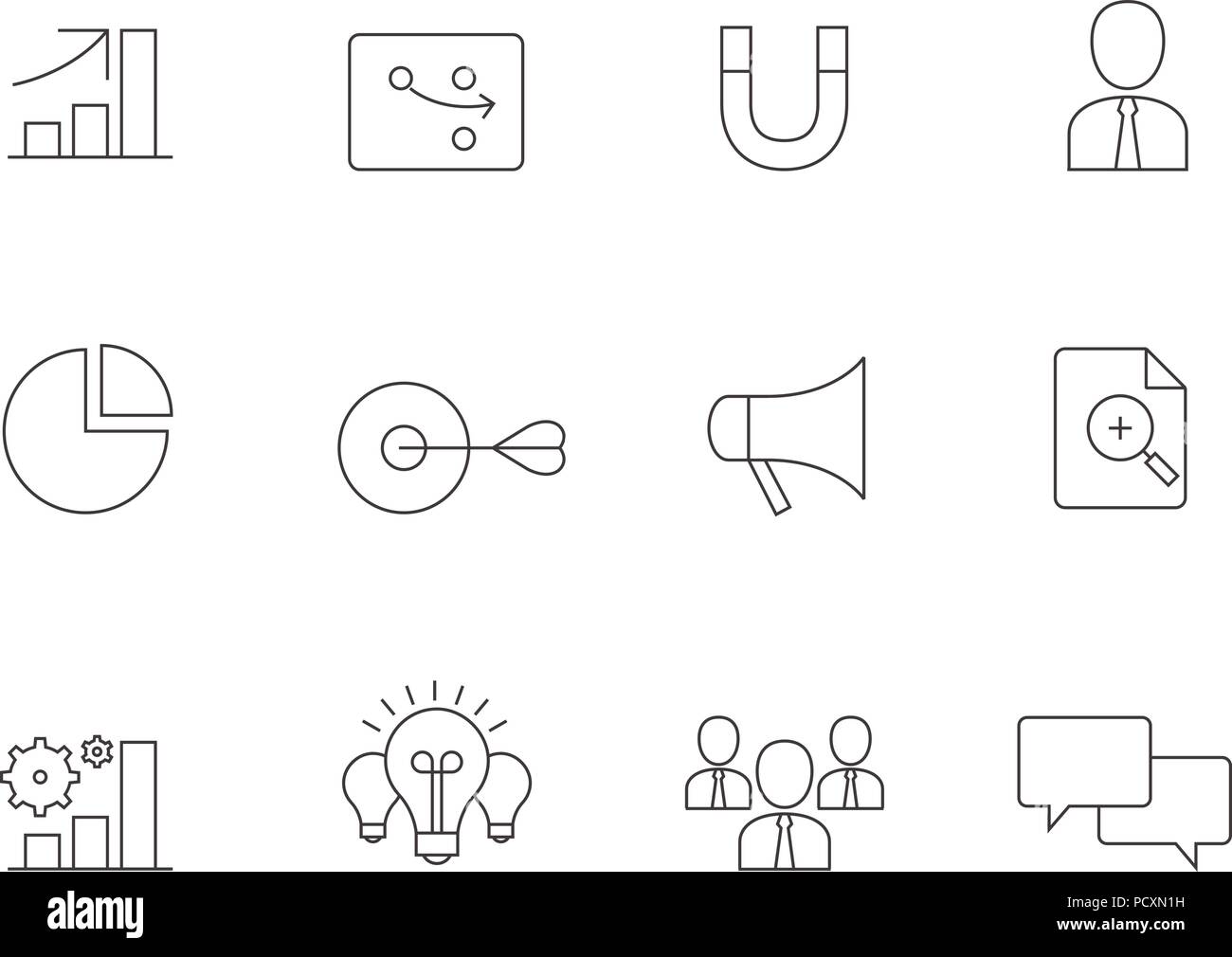Outline Icons - Marketing Stock Vector Image & Art - Alamy