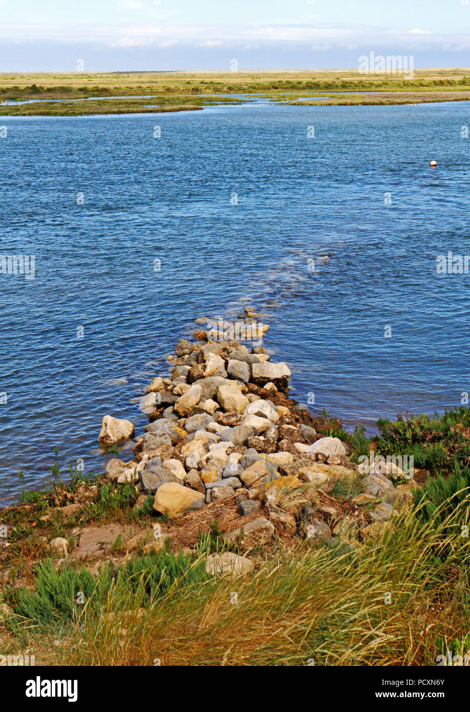 Man made breakwater marker hi-res stock photography and images - Alamy