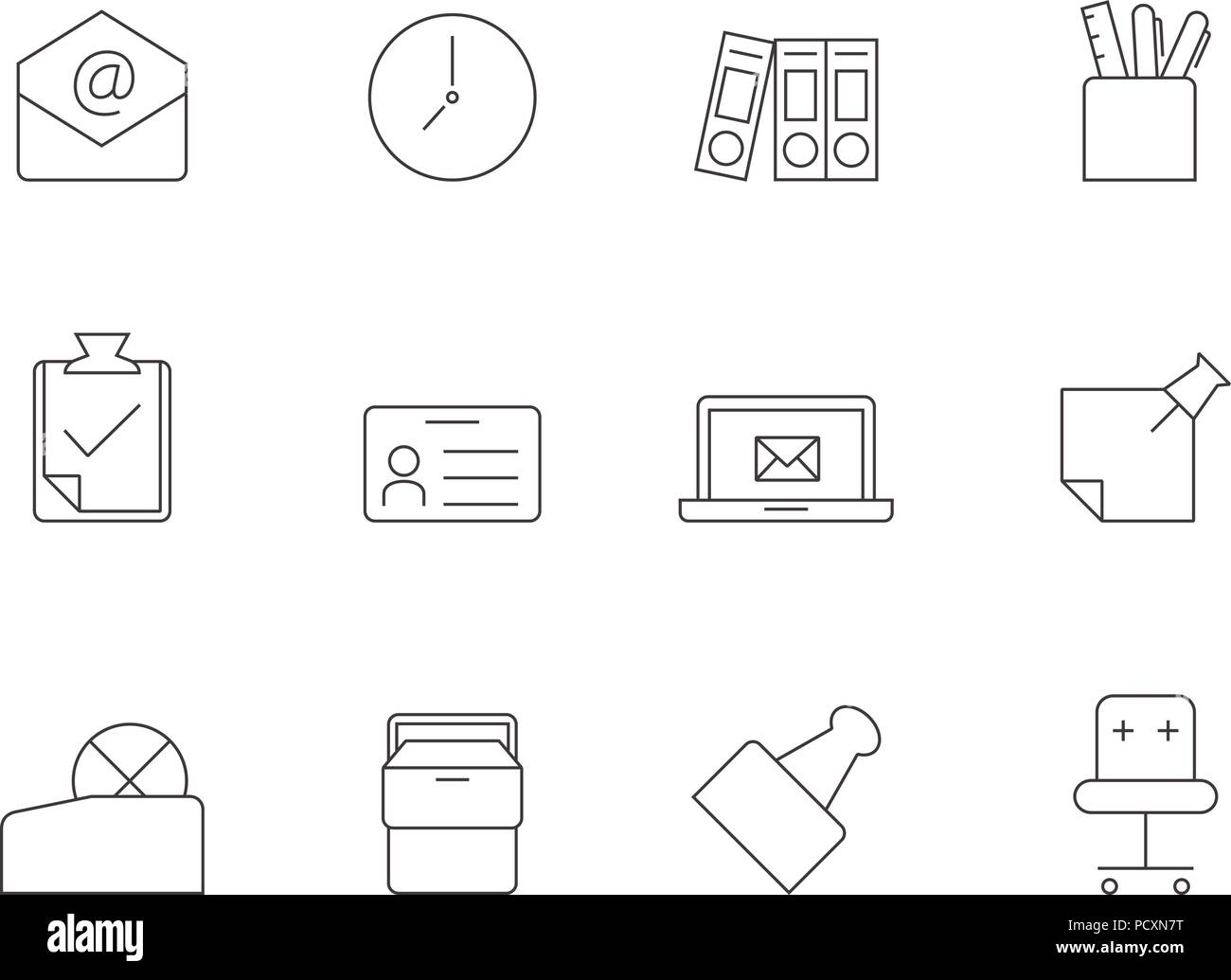 Outline Icons - More Office Stock Vector Image & Art - Alamy