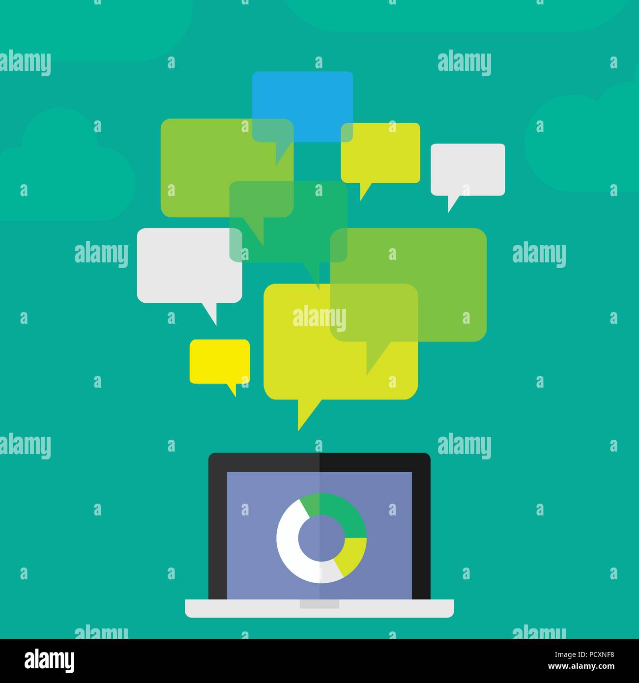 Laptop computer statistics Stock Vector Images - Alamy