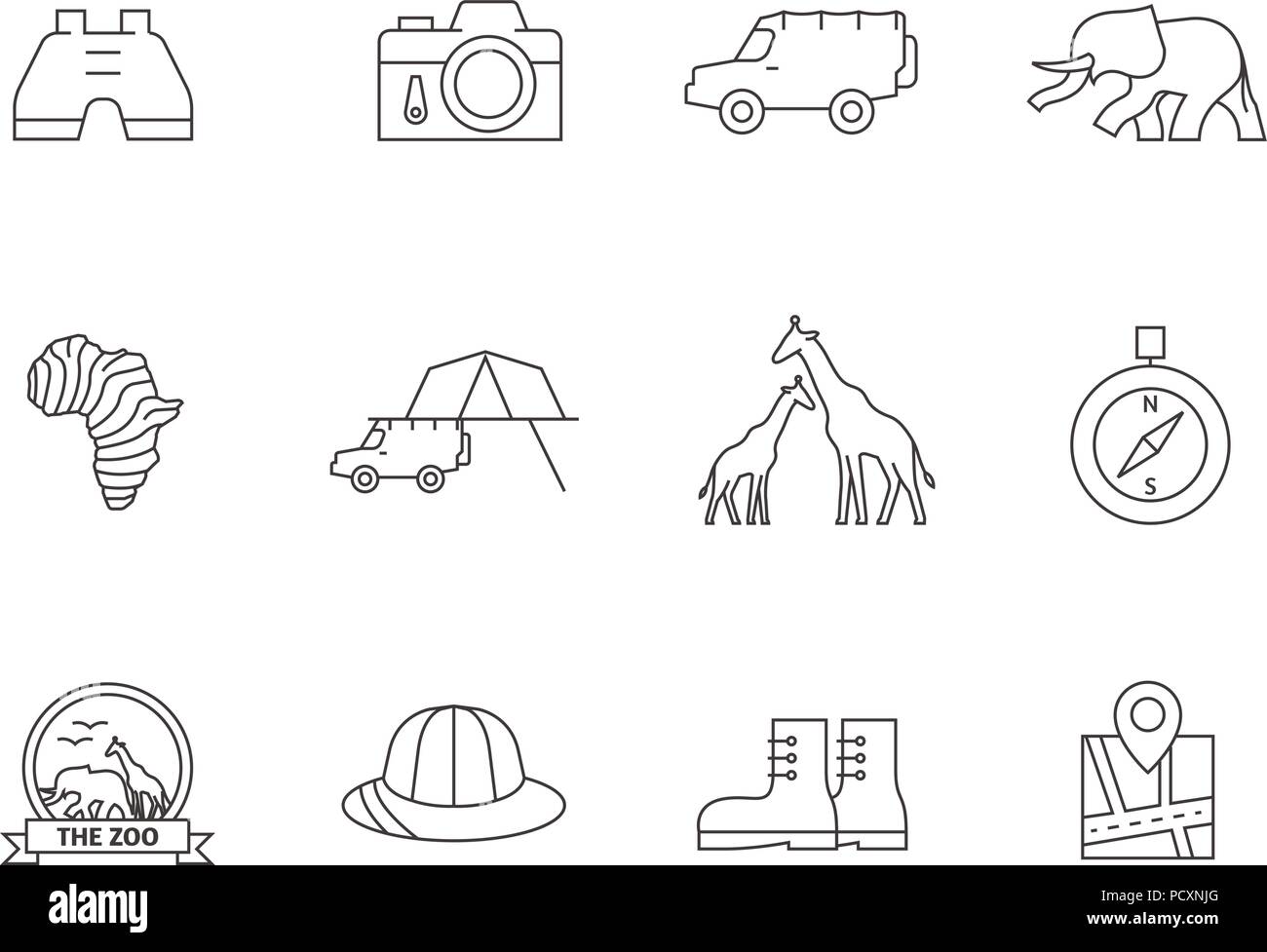 Outline Icons - Safari Stock Vector Image & Art - Alamy