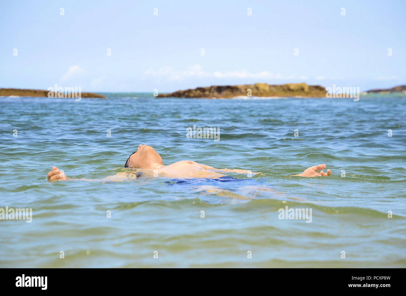 Person Floating In Water Face