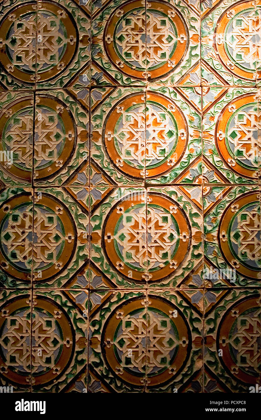 Seville real alcazar tiles hi-res stock photography and images - Alamy