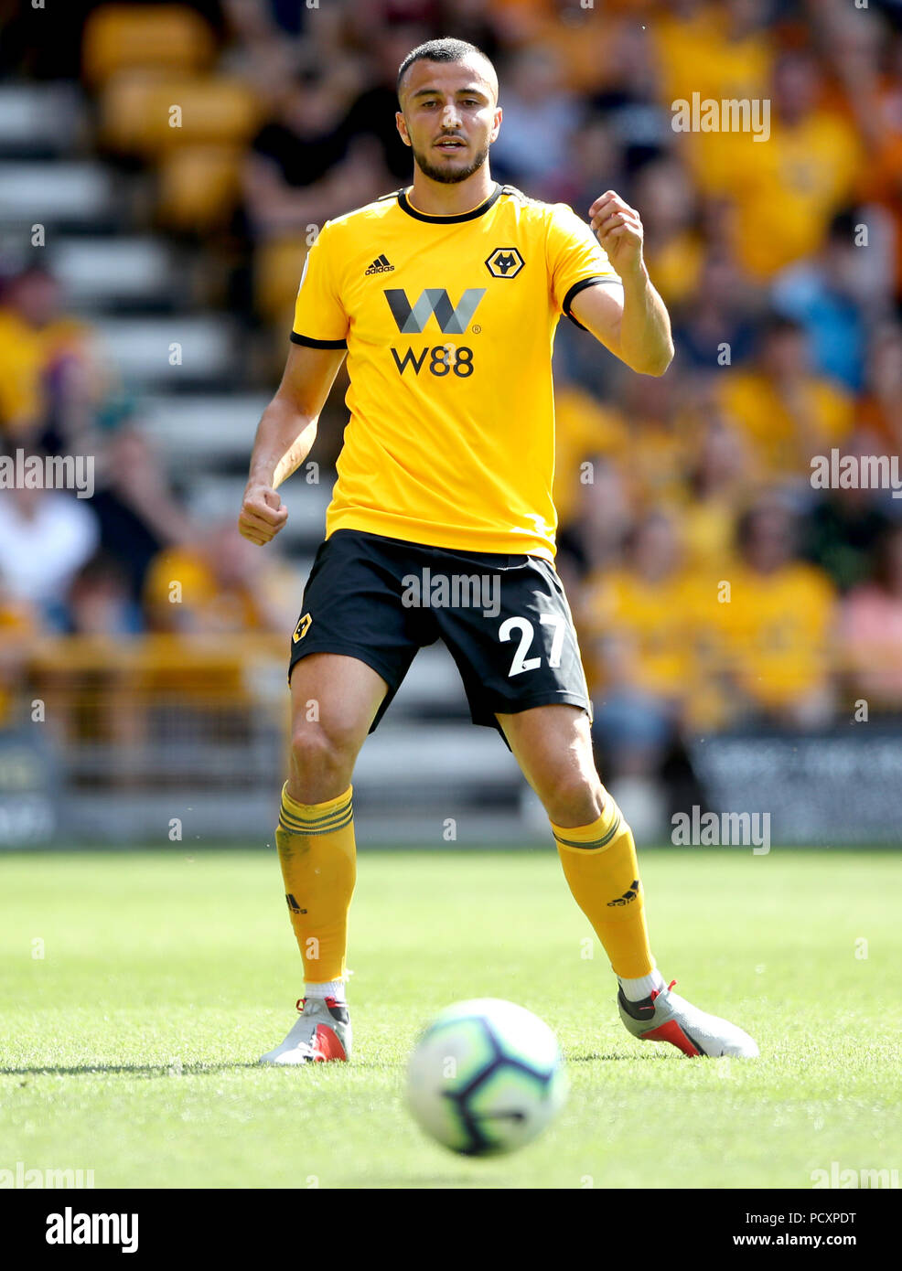 Wolverhampton Wanderers Romain Saiss during the pre season friendly match at Molineux Wolverhampton Stock Photo Alamy