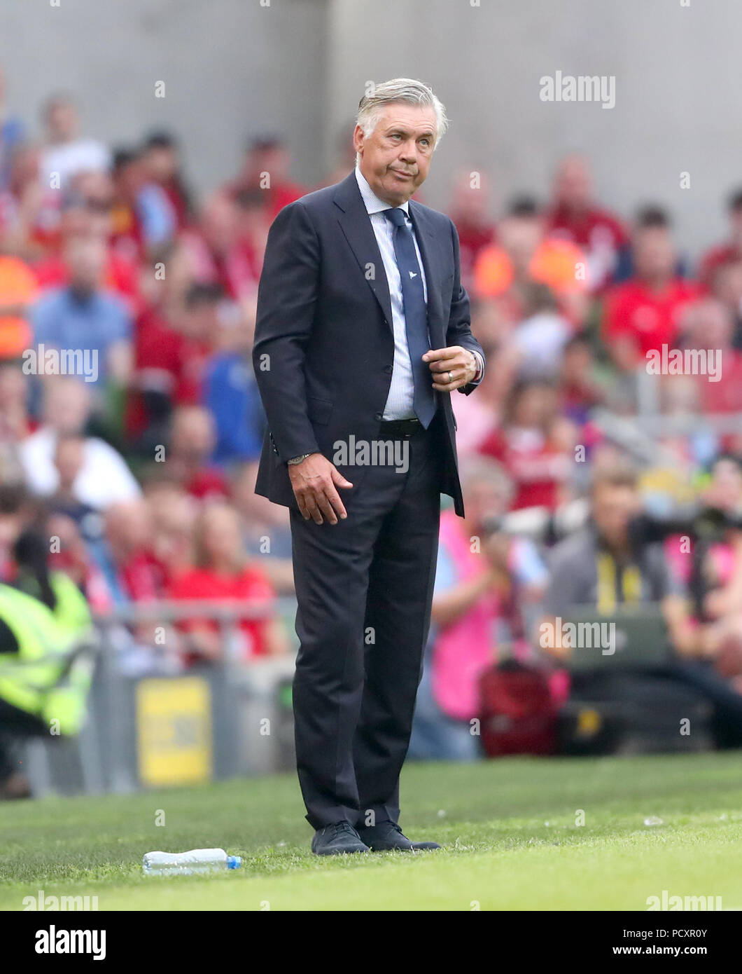 Napoli manager carlo ancelotti pre season friendly match aviva stadium ...