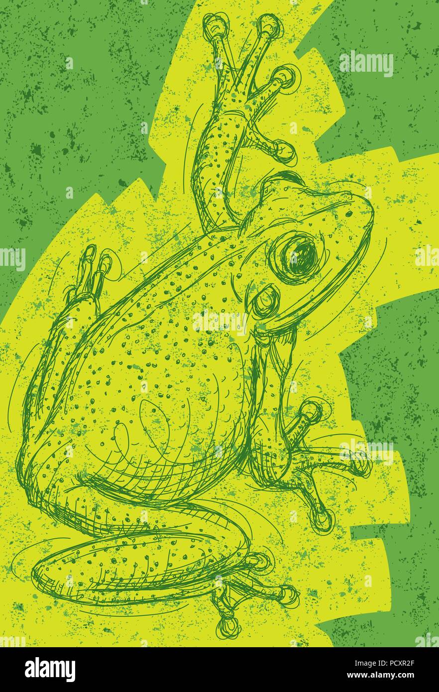 Frog line art hi-res stock photography and images - Alamy