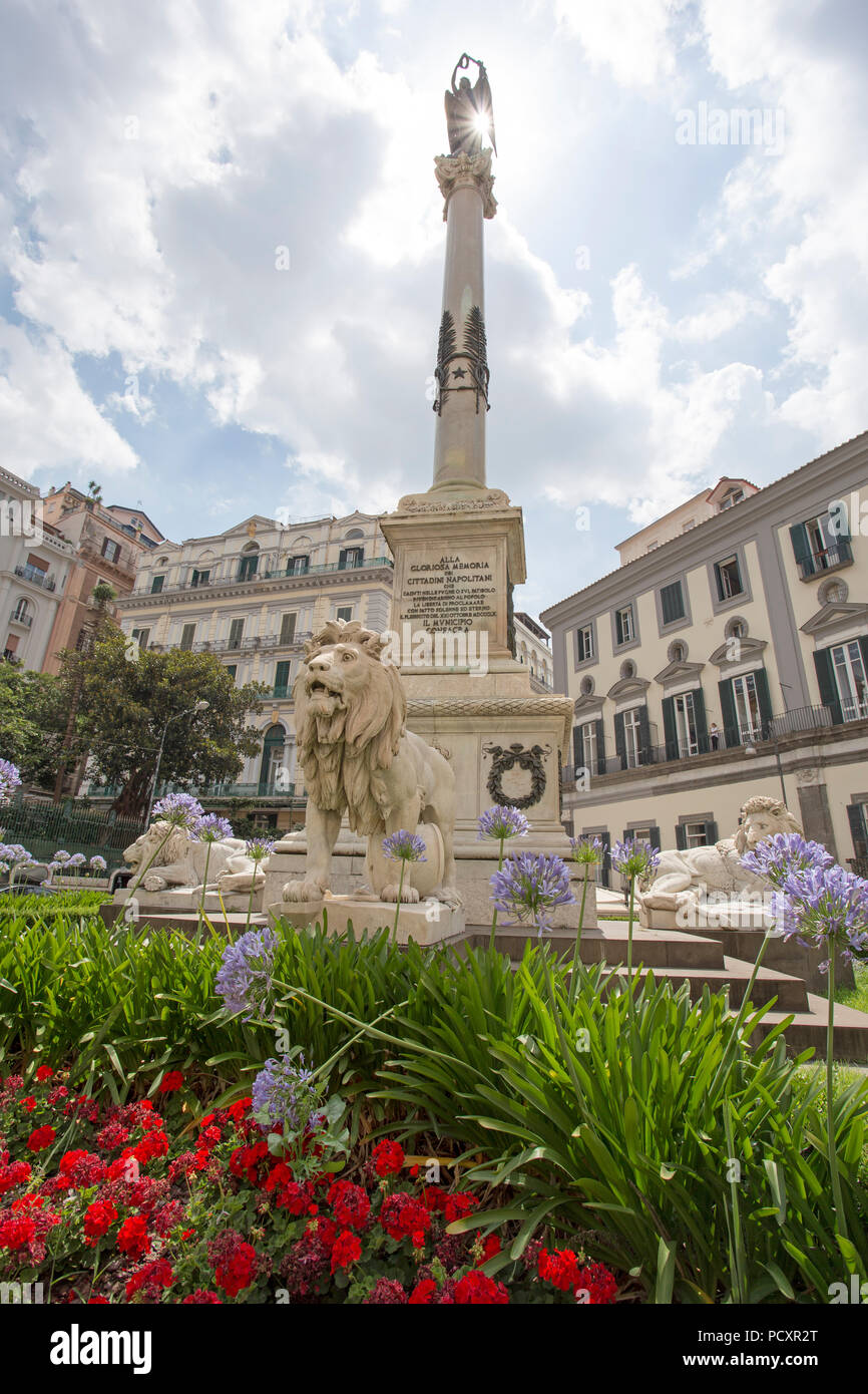 Vertical perspective of the monument to the martyrs, Piazza dei Martiri ...