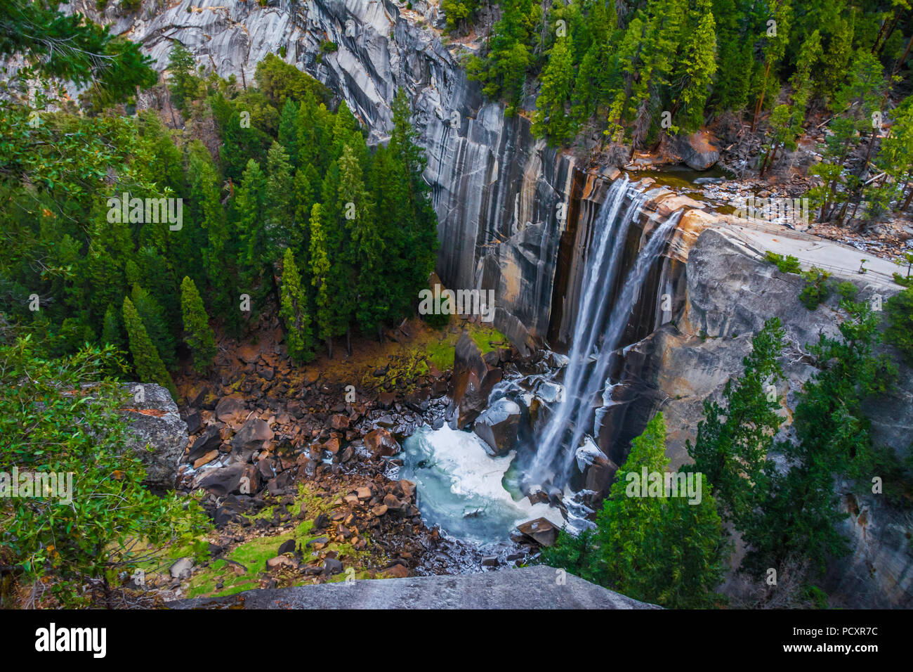 Falls during the Half Dome, Yosemite hike Stock Photo - Alamy
